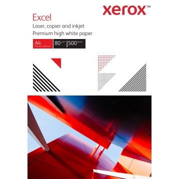 Xerox Excel A4 Copy Laser Paper 170 CIE 80gsm FSC 500 Sheets 300 Reams ...