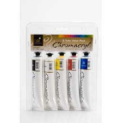 Chromacryl Student Acrylic Paint – Set of 5 - Melbourne Office Supplies