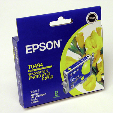 EPSON T0494 ORIGINAL YELLOW INK CARTRIDGE Suits Stylus Photo R210/310 ...