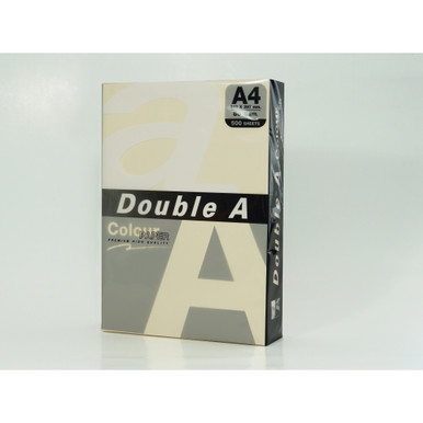 Double A Colour Paper Pastels 80gsm A4 Ivory Sand 500 Sheet 50 Reams ...
