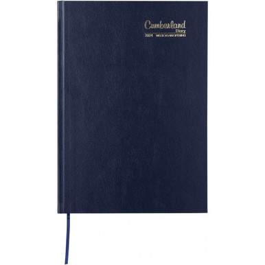 CUMBERLAND CASEBOUND DIARY A4 WEEK TO VIEW BLUE (2026 - Clearance ...