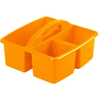 Plastic Small Caddy - Orange - Melbourne Office Supplies