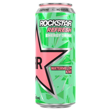 ROCKSTAR WATERMELON KIWI ENERGY DRINK 500ML - Melbourne Office Supplies