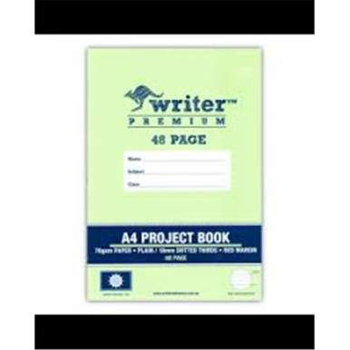 WRITER PREMIUM PROJECT BOOK A4 48pgs Plain / 18mm Dotted thirds ...