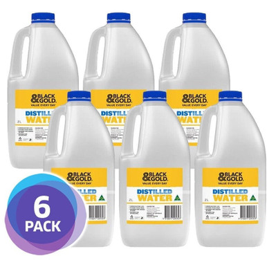 BLACK & GOLD DISTILLED WATER 2L (Carton of 6) - Melbourne Office Supplies