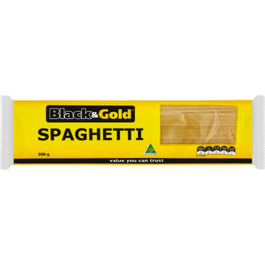 BLACK & GOLD SPAGHETTI 500GM (Carton of 20) - Melbourne Office Supplies