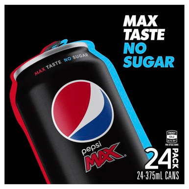 PEPSI MAX SOFT DRINK 24 PACK 24X375M - Melbourne Office Supplies