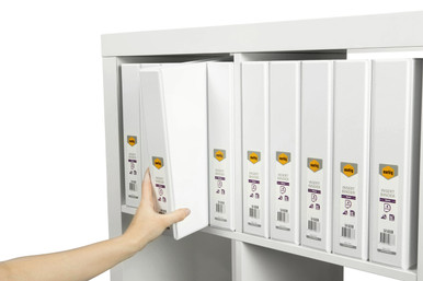 MARBIG CLEARVIEW INSERT BINDER A4 38MM 4D WHITE - Melbourne Office Supplies