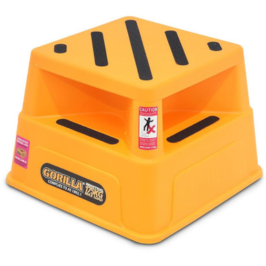 Gorilla GOR-STEP 175kg Moulded Industrial Yellow Safety Step Stool ...