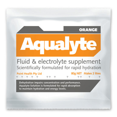 Aqualyte Electrolyte Powder Orange Flavoured Sachets 80g, Box of 100 ...