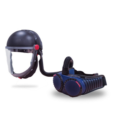 CleanAIR Helmet With Flip-Up Cylindrical Visor And AerGO PAPR With P3 ...
