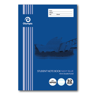 Olympic NSW Student Book NP432 250 x 175mm 32 Page 4mm Double Ruled ...