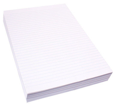 Quill Paper Writing Ruled 8mm 60gsm A4 White, Ream of 500 (02550 ...