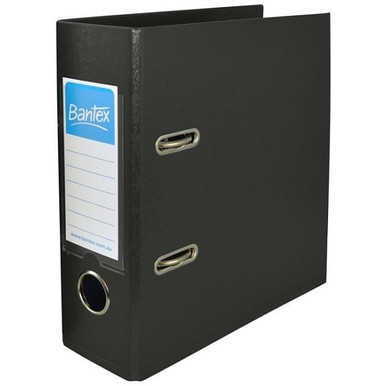 Bantex Lever Arch File A5 70mm Black (1452-10) - Melbourne Office Supplies