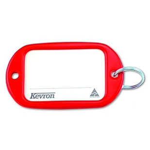 KEVRON KEY TAG ID10 JUMBO RED BAG OF 50 - Melbourne Office Supplies