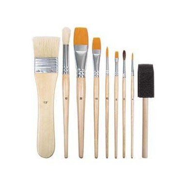 Art and Craft Brush Set Assorted Set of 9 - Melbourne Office Supplies