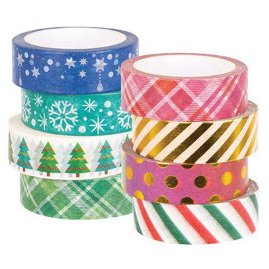 Washi Tape Pack of 8 - Christmas - Melbourne Office Supplies