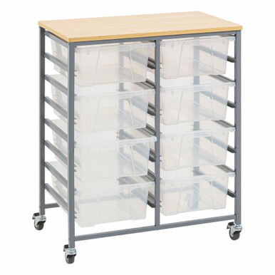 Double Tote Tray Trolley Kits - Double Kit - Clear - Melbourne Office ...