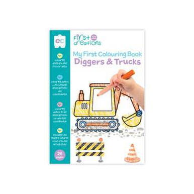 My First Colouring Book - Diggers & Trucks - Melbourne Office Supplies