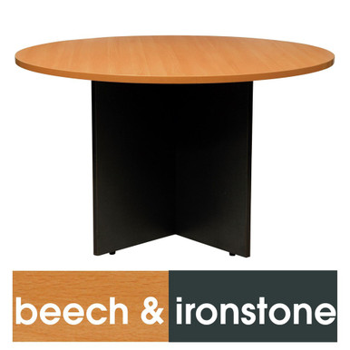 LOGAN MEETING TABLE 1200 Diameter Beech & Ironstone - Melbourne Office ...