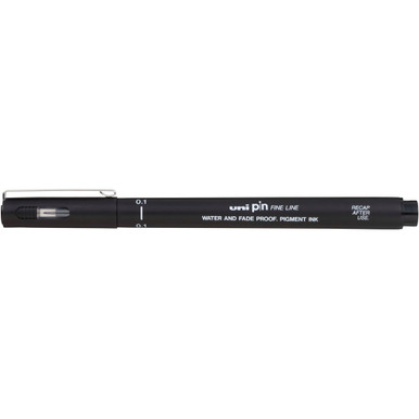 UNI PIN 200 FINE LINER PEN 0.1mm Black - Melbourne Office Supplies