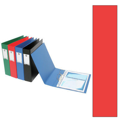 MARBIG ENVIRO DELUXE BINDERS Wide Cap A4 4D Ring 38mm Red - Melbourne ...