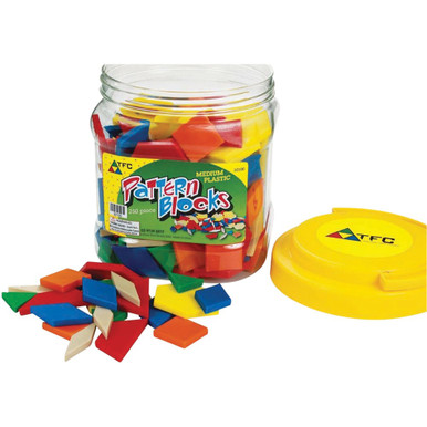 TFC Pattern Blocks Plastic 250 Pieces - Melbourne Office Supplies