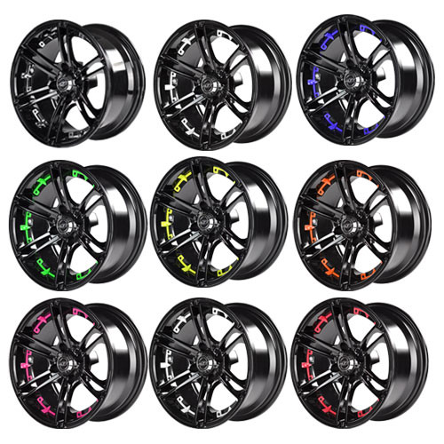 Mirage Wheel Color Inserts 10" - golfcartking.com