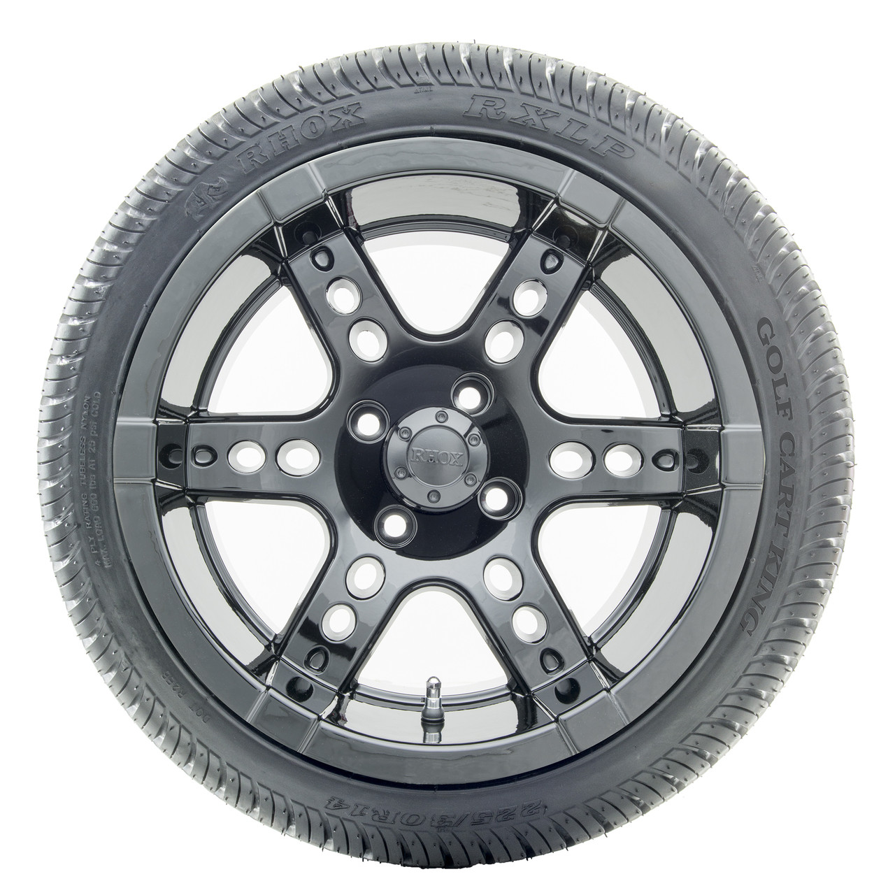 RHOX 14" RX262 Black 14x7 Wheels with Street Low Profile Tire Options ...