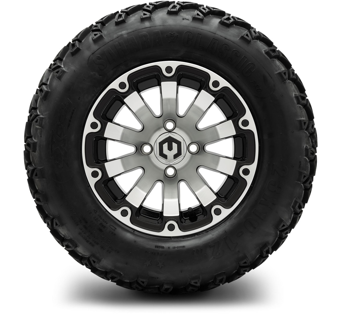 MODZ® 12" Bomber Machined Black - Lifted Tires and Wheels Combo