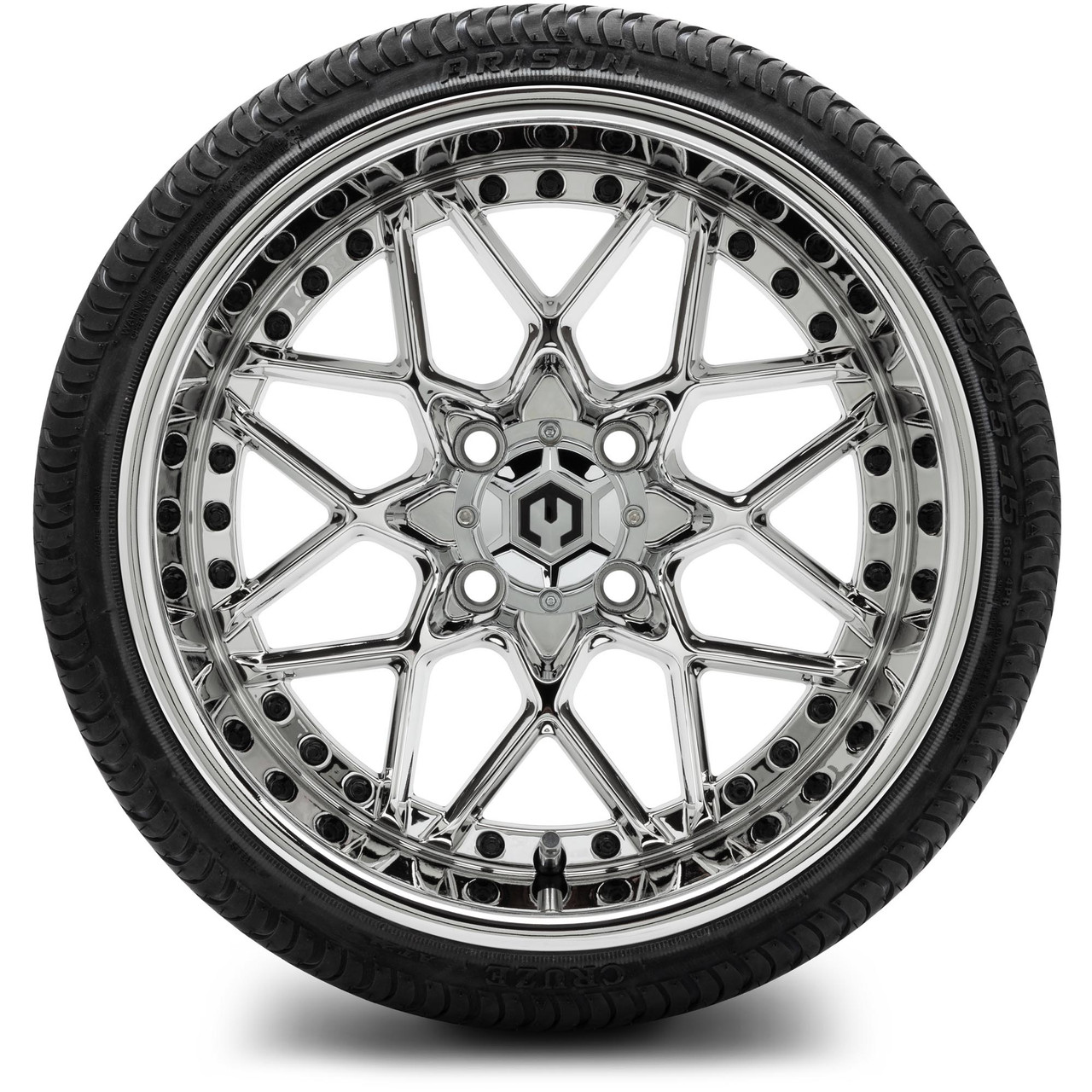 MODZ 15" Formula Chrome - Low Profile Tires and Wheels Combo