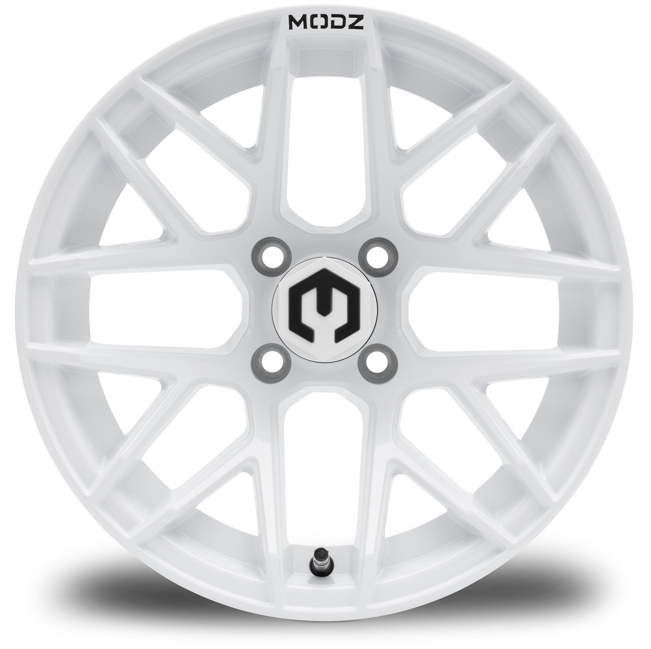 MODZ® 14" Matrix Glossy White Golf Cart Wheel