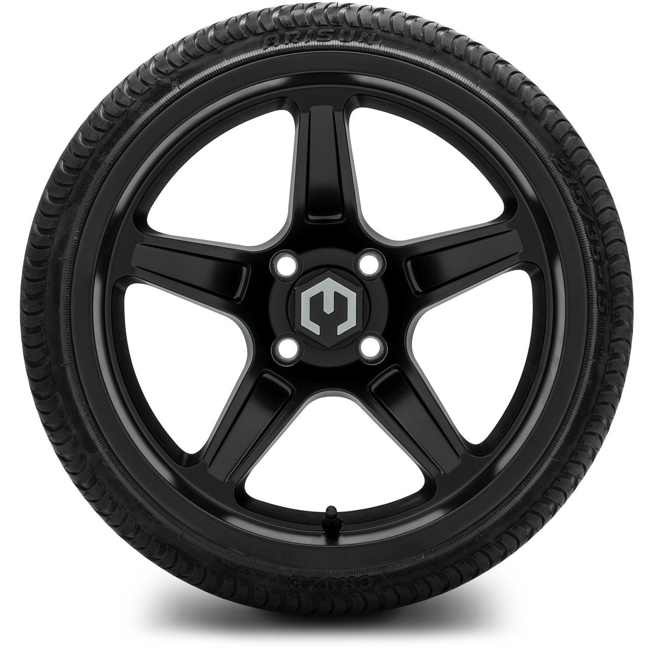 MODZ 15" Drift Matte Black - Low Profile Tires and Wheels Combo