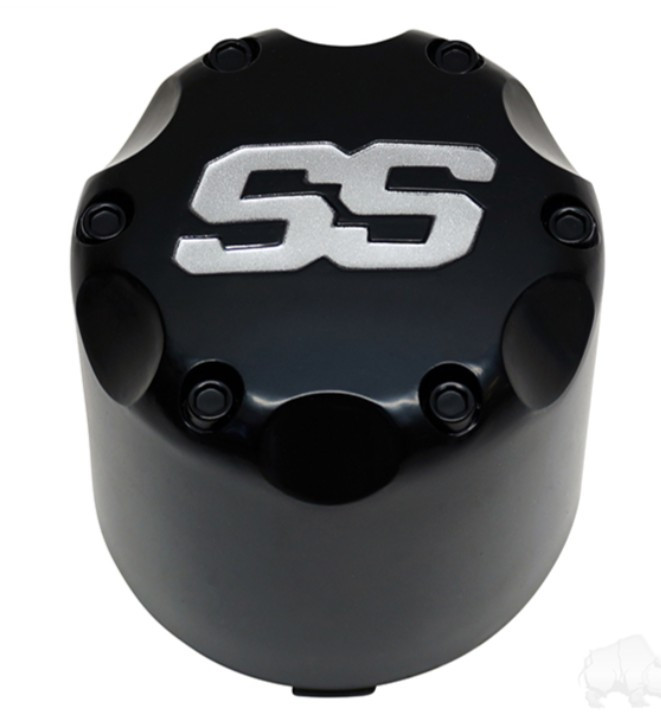 RHOX Snap On Black Center Cap | SS | Golf Cart King
