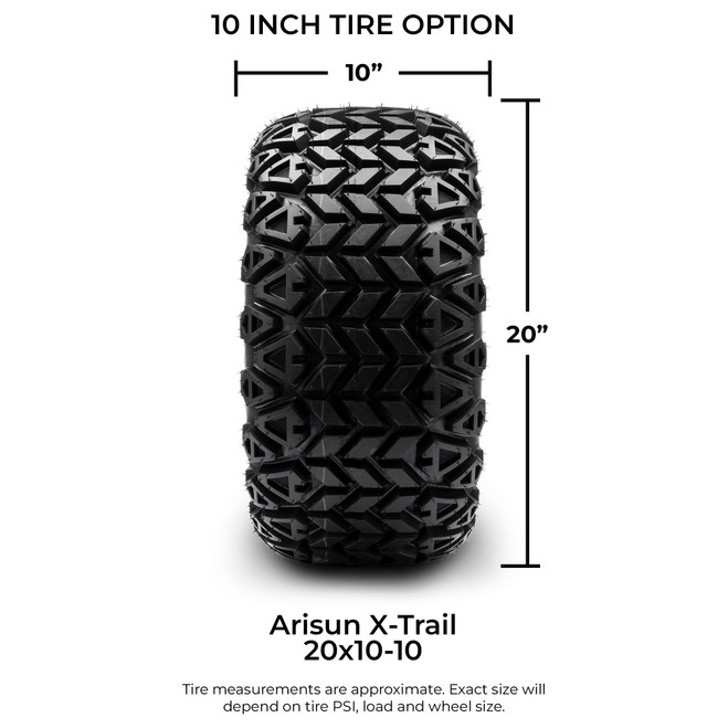 MODZ® 10" Medusa Machined Black - Lifted Tires and Wheels Combo