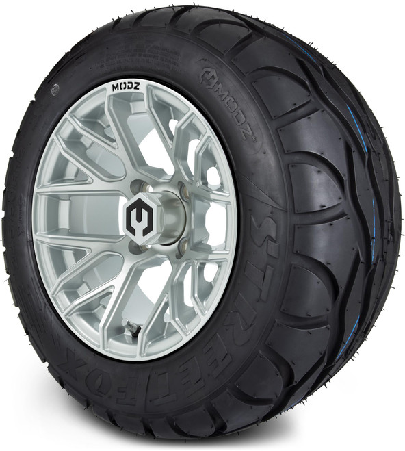MODZ® 12" Matrix Silver - LowPro Tires and Wheels Combo
