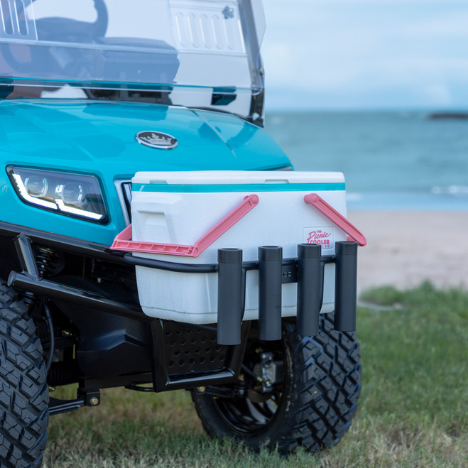 MODZ® Golf Cart Cooler Rack for IGLOO 25 Quart Cooler with Fishing Rod ...