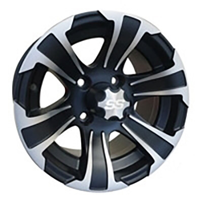 12 inch ITP SS312 Machined/Black Wheel | Golf Cart King