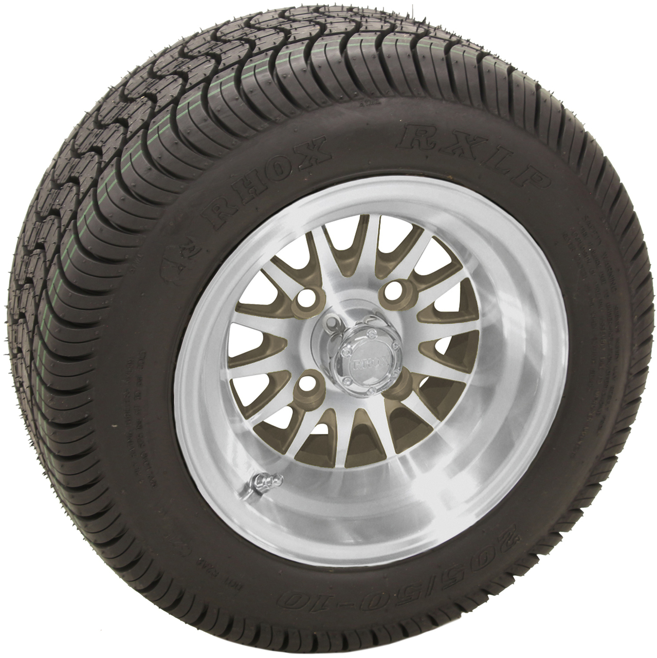 RHOX 10" Phoenix Machined Pearl Wheels with Street Low Profile Tire ...