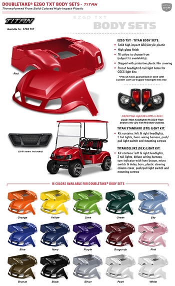 Double Take - EZGO TXT / Medalist Titan Golf Cart Body Kit ...