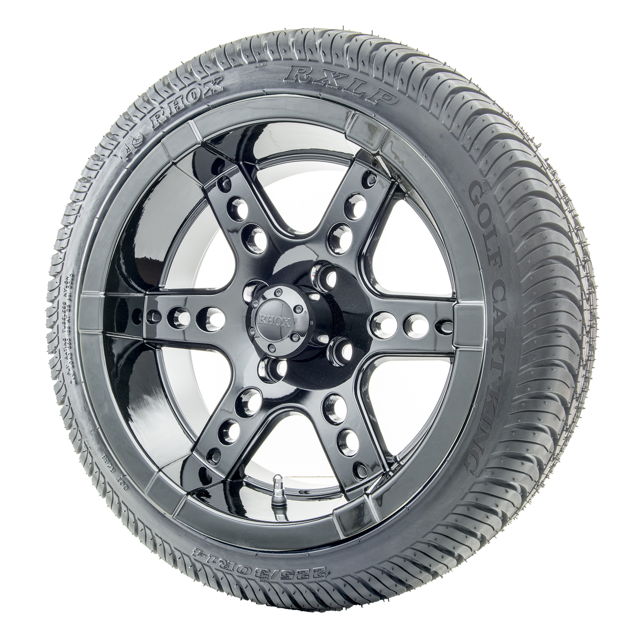 RHOX 14" RX262 Black 14x7 Wheels with Street Low Profile Tire Options ...
