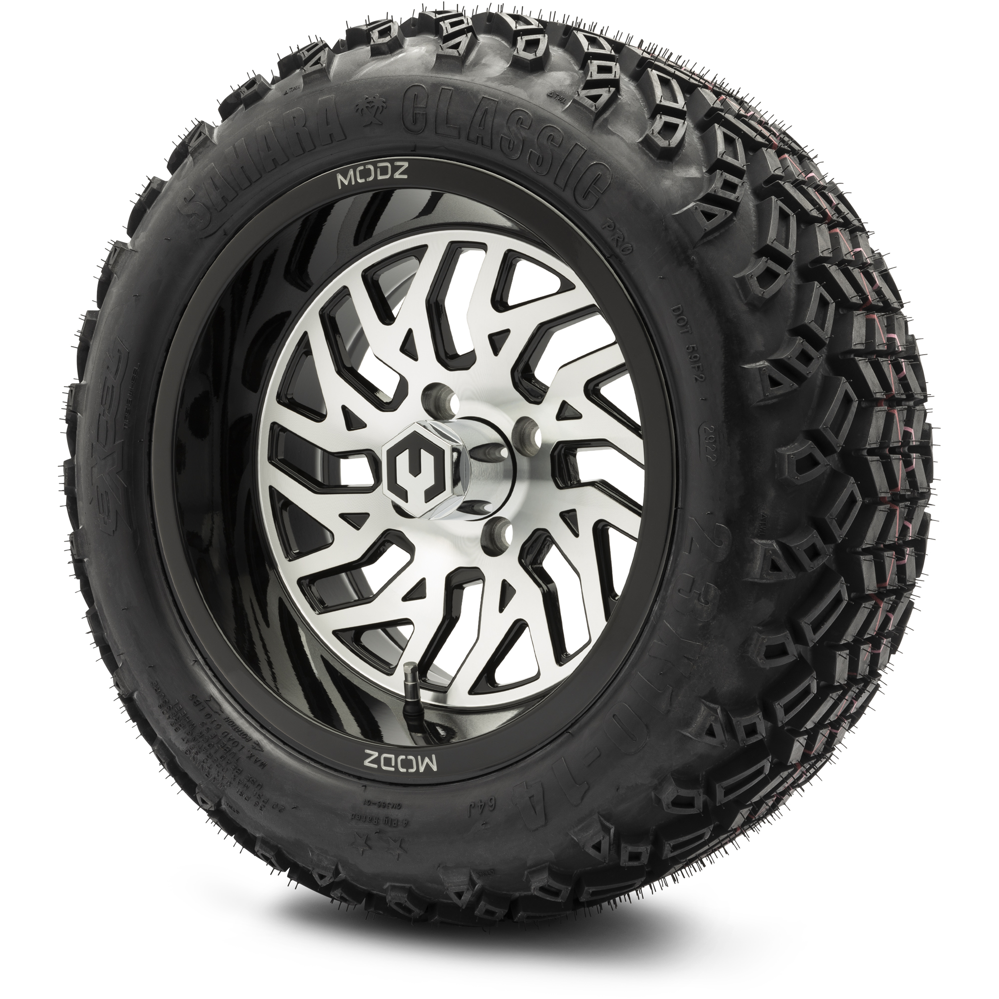 MODZ® 14" Carnage Machined Black - Lifted Tires and Wheels Combo