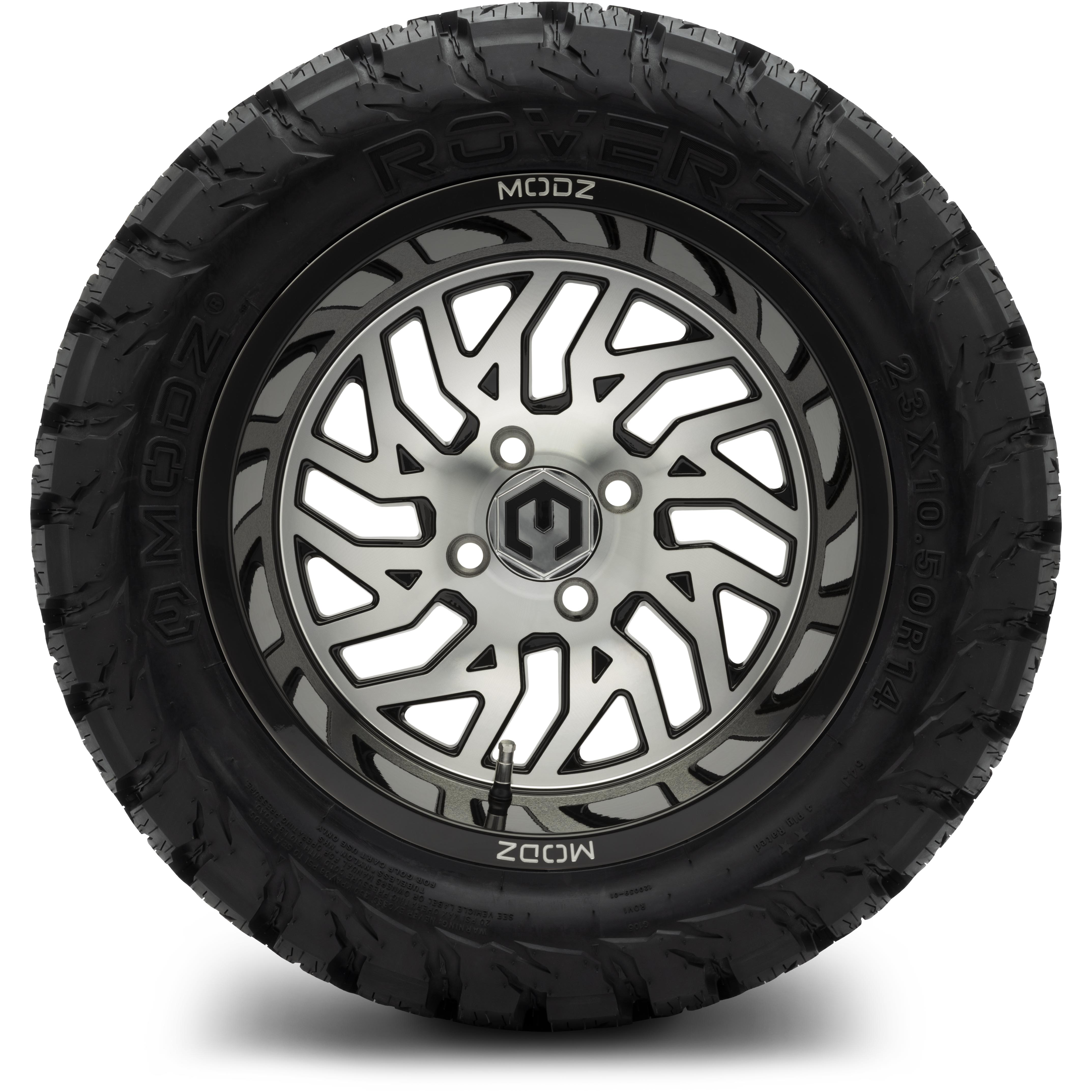MODZ® 14" Carnage Machined Black - Lifted Tires and Wheels Combo