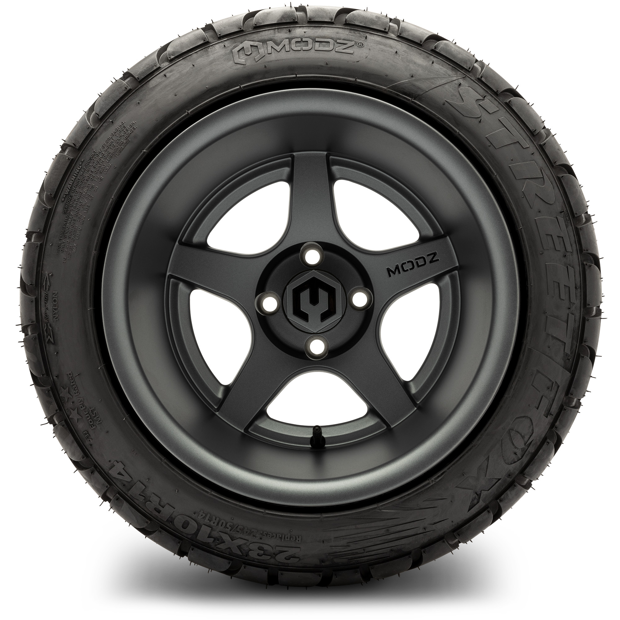 MODZ® 14x10" Maverick Matte Gunmetal - Lifted Tires and Wheels Combo