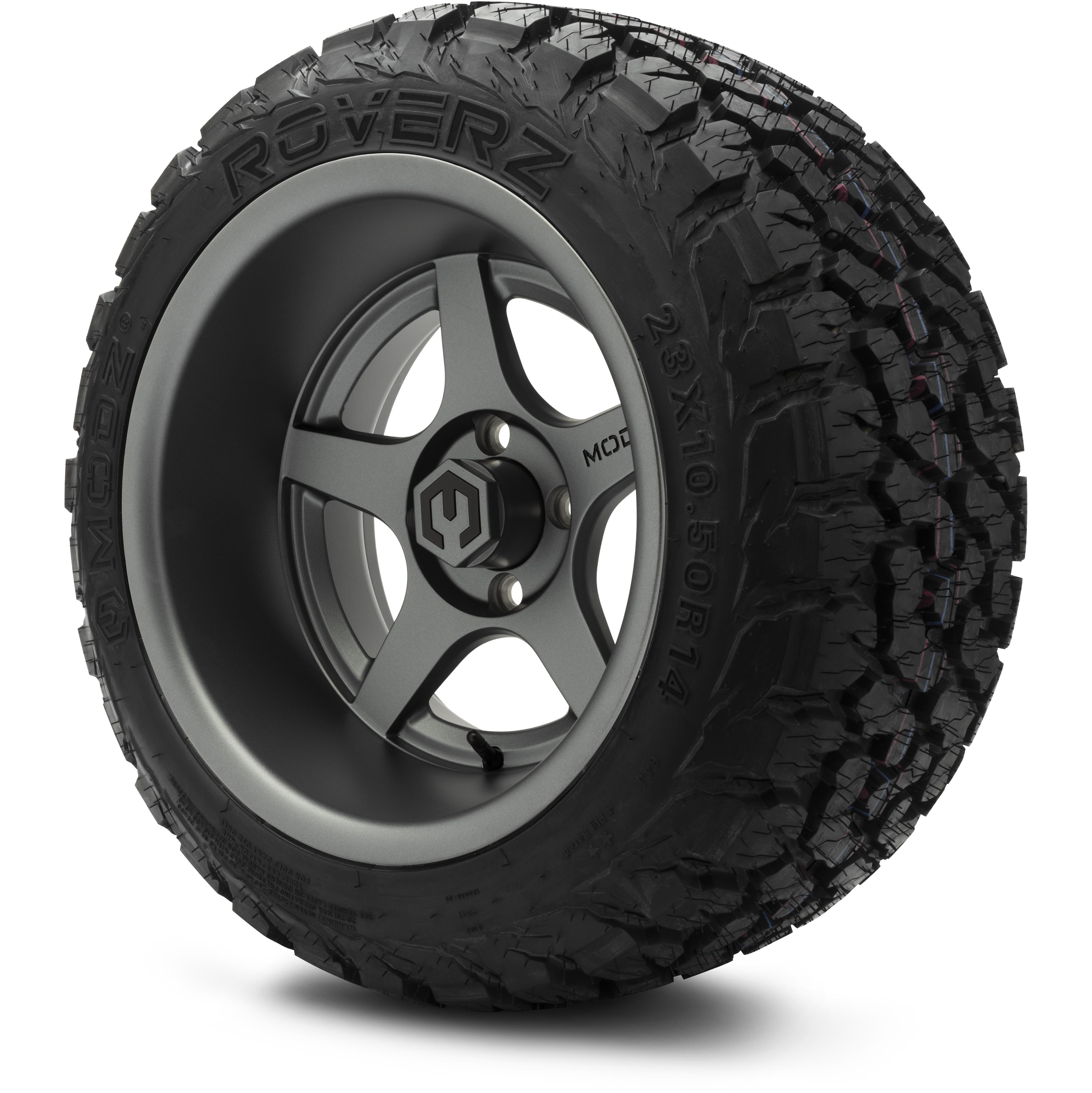 MODZ® 14x10" Maverick Matte Gunmetal - Lifted Tires and Wheels Combo