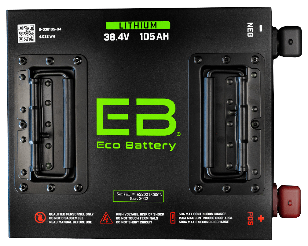 Eco Battery 36V - 105 AH Lithium Battery Combo - Choose Cart Model