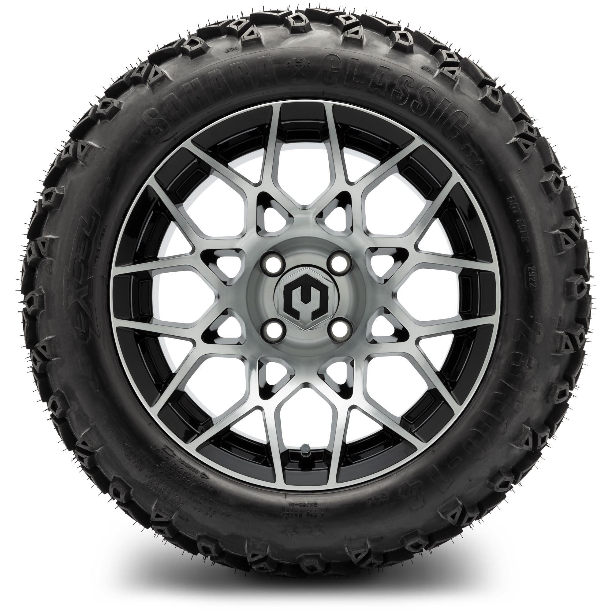 MODZ 14" Blitz Machined Black Lifted Tire and Wheel Combo