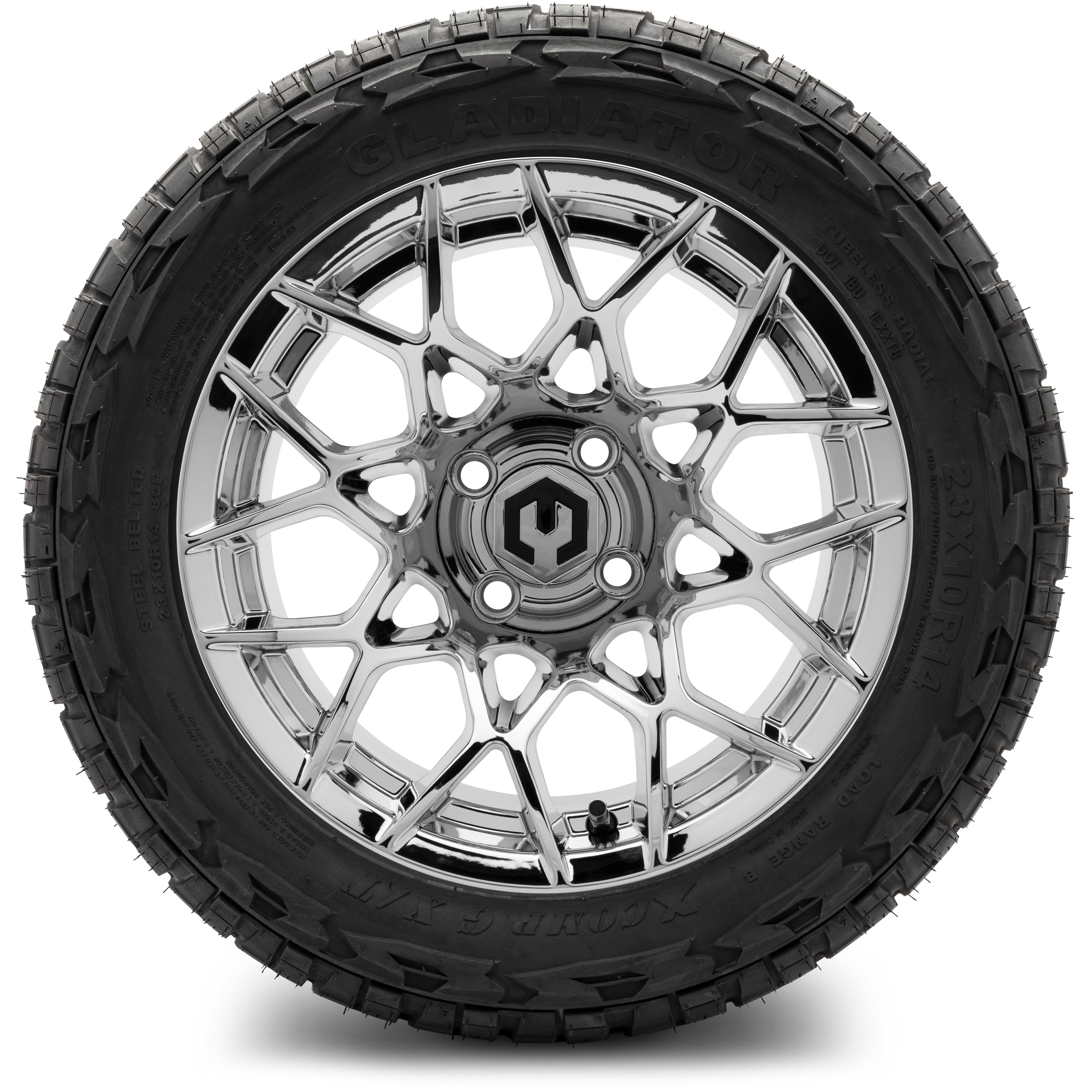 MODZ 14" Blitz Chrome - Tire and Wheels Combo