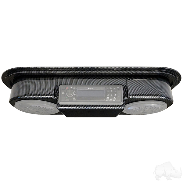 Universal Overhead Radio Console | Carbon Fiber | Golf Cart King