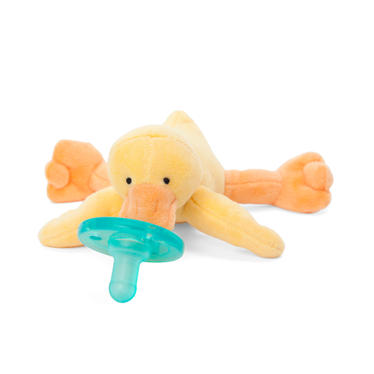 wubbanub pacifier baby duck orange feet binky new baby shower gift